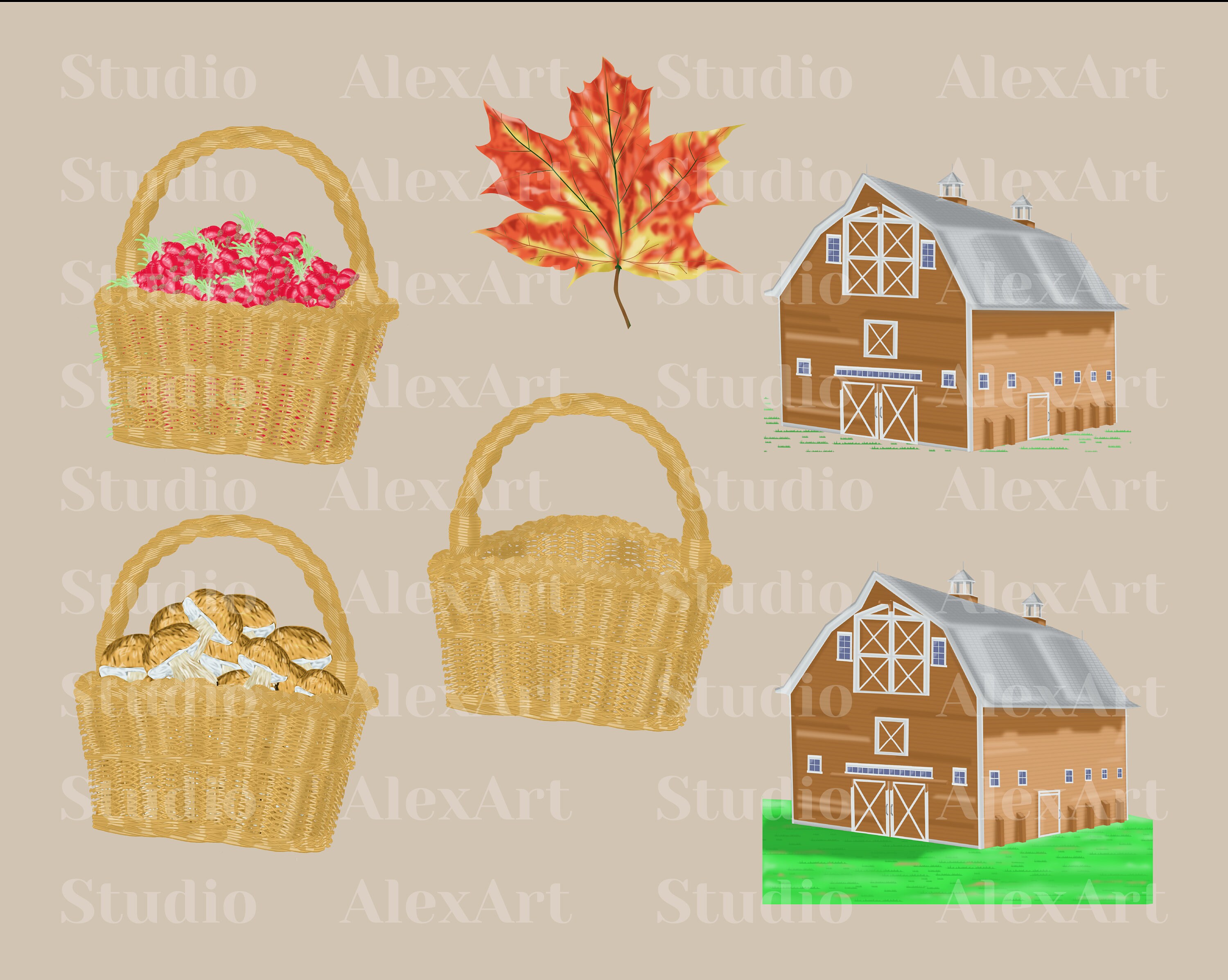 Autumn Clip Art, Harvest Clipart, Fall Clipart, Farm Clipart, Pumpkin ...