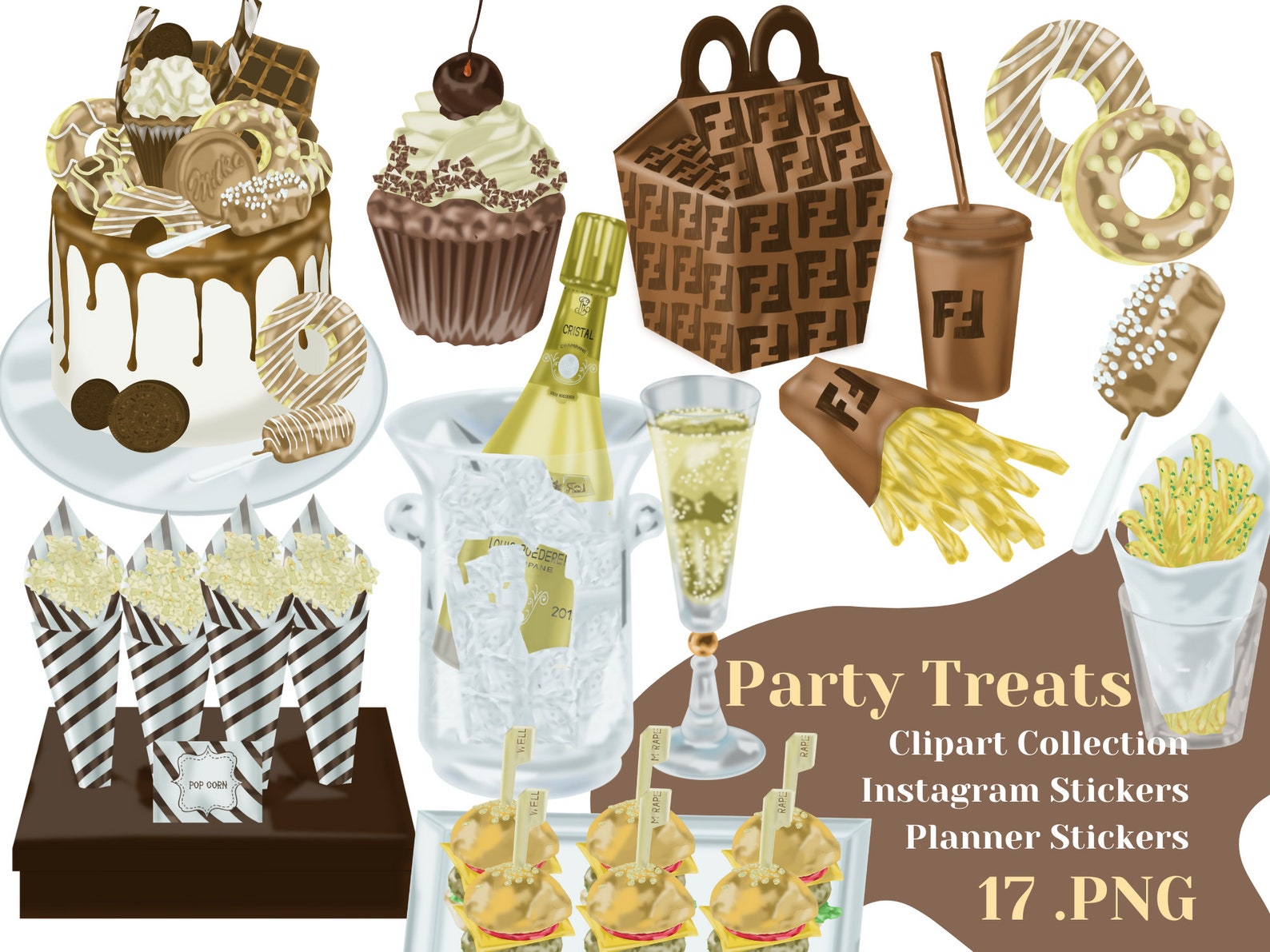 Food Clipart | Party Clipart | Catering Clipart | Planner Clip Art ...
