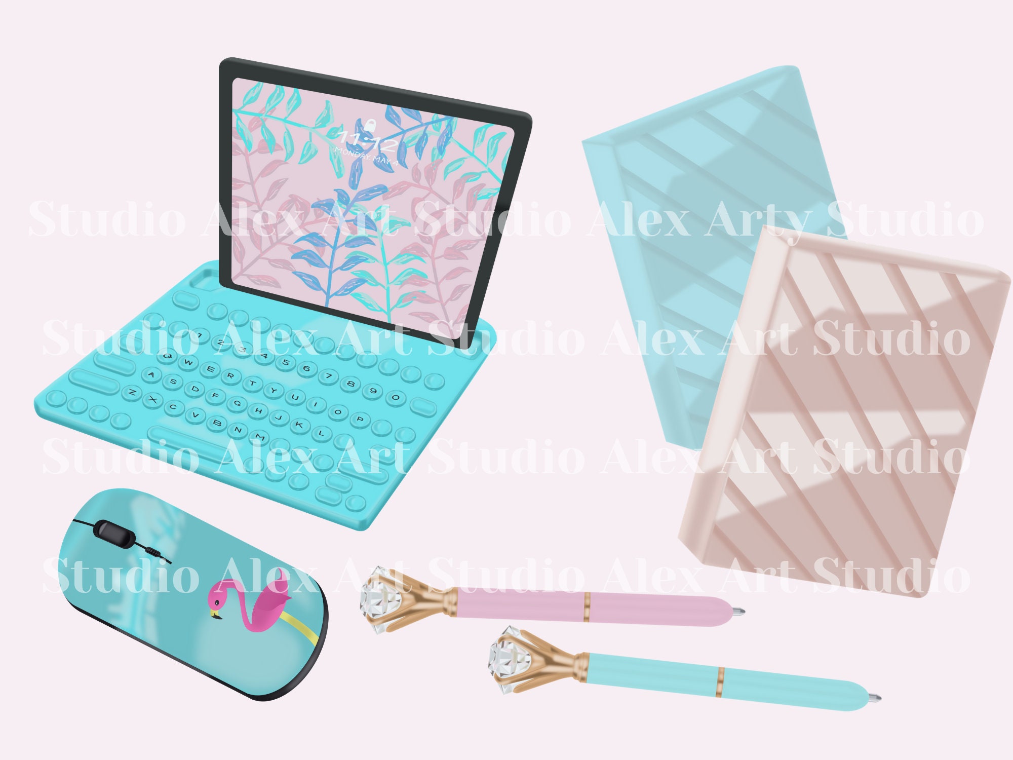 Stationery Clipart, Back to School Clipart, Girly Clipart, School ...