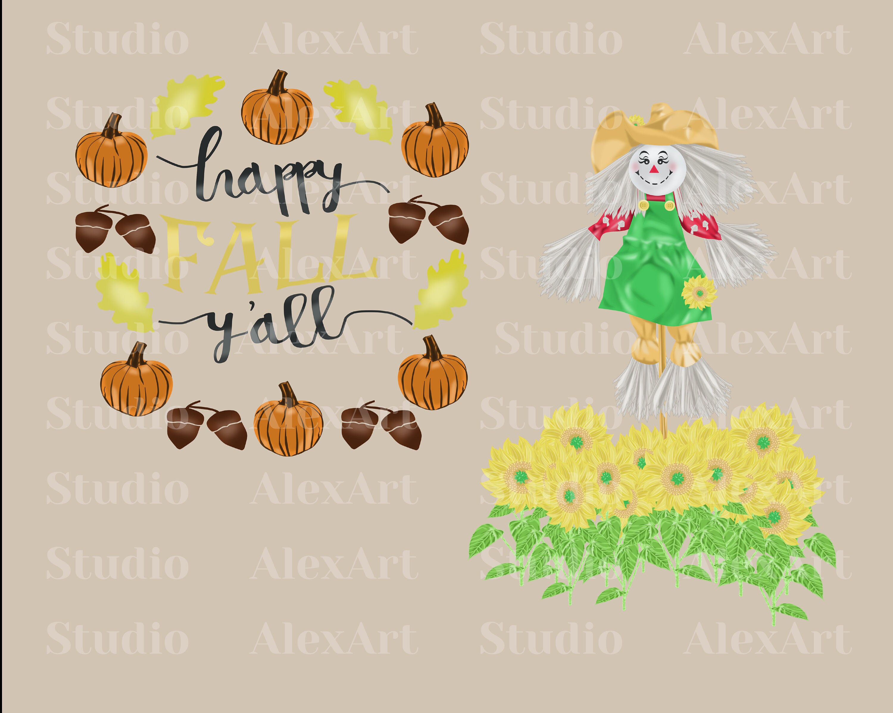 Autumn Clip Art, Harvest Clipart, Fall Clipart, Farm Clipart, Pumpkin ...