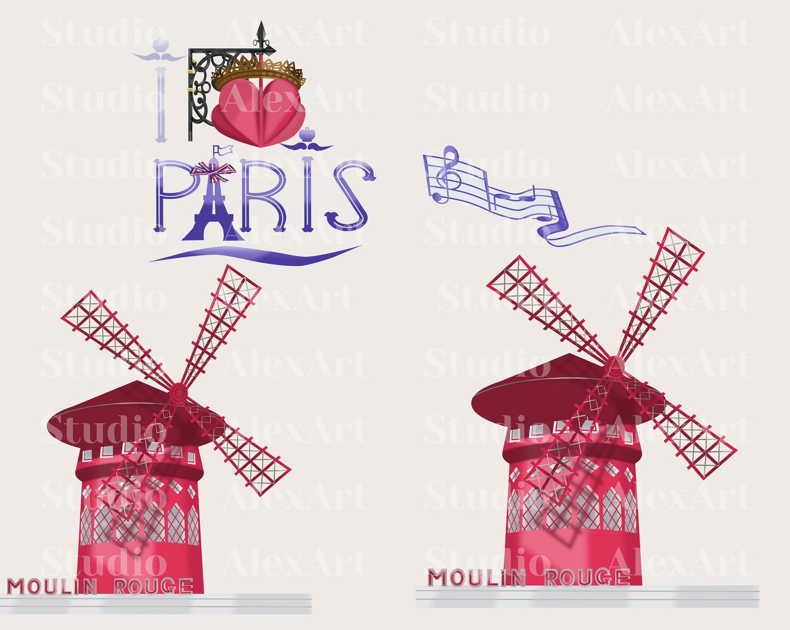 Paris Clipart, Eiffel Tower Clipart, French Clipart, Parisian Clip Art ...