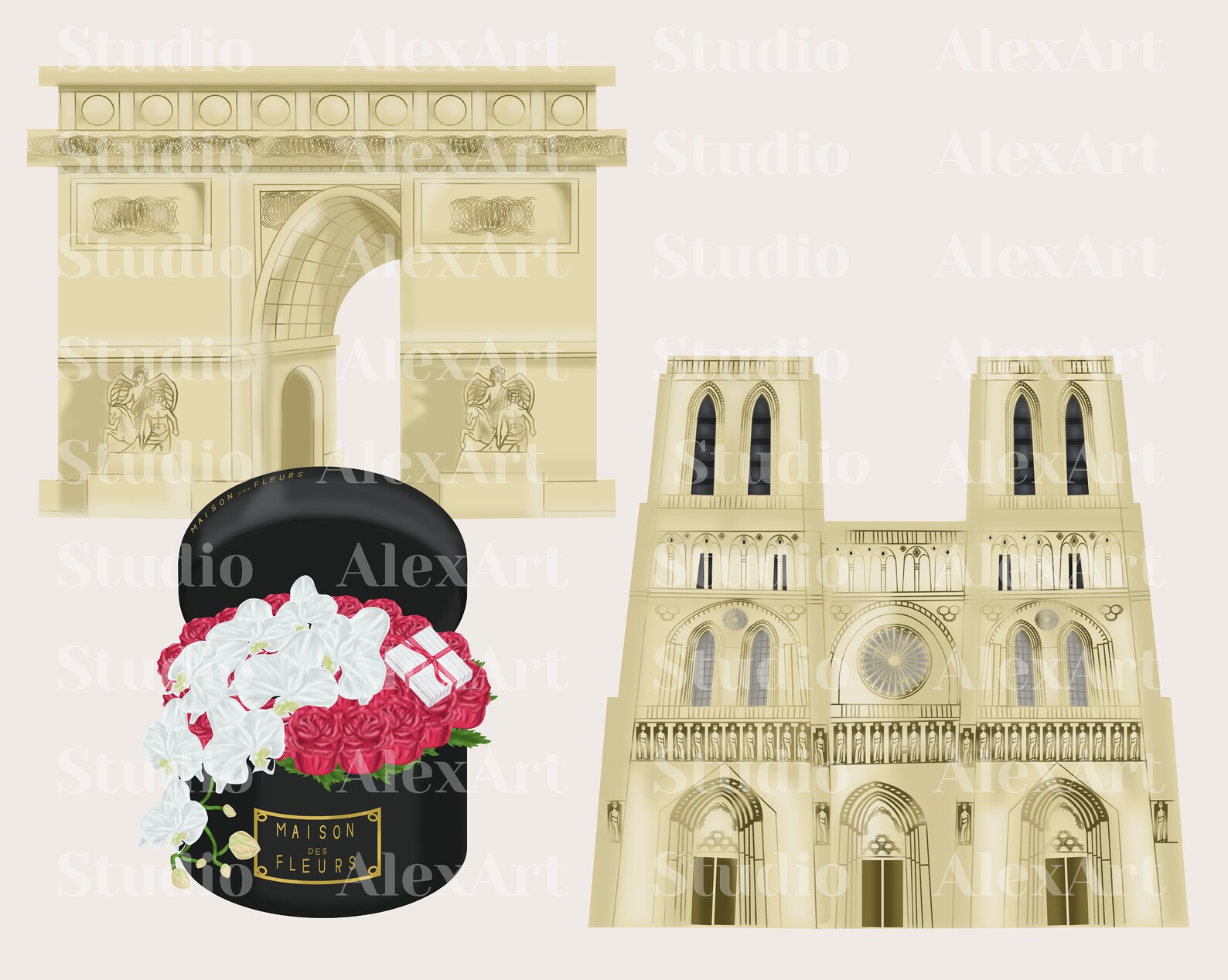 Paris Clipart, Eiffel Tower Clipart, French Clipart, Parisian Clip Art ...