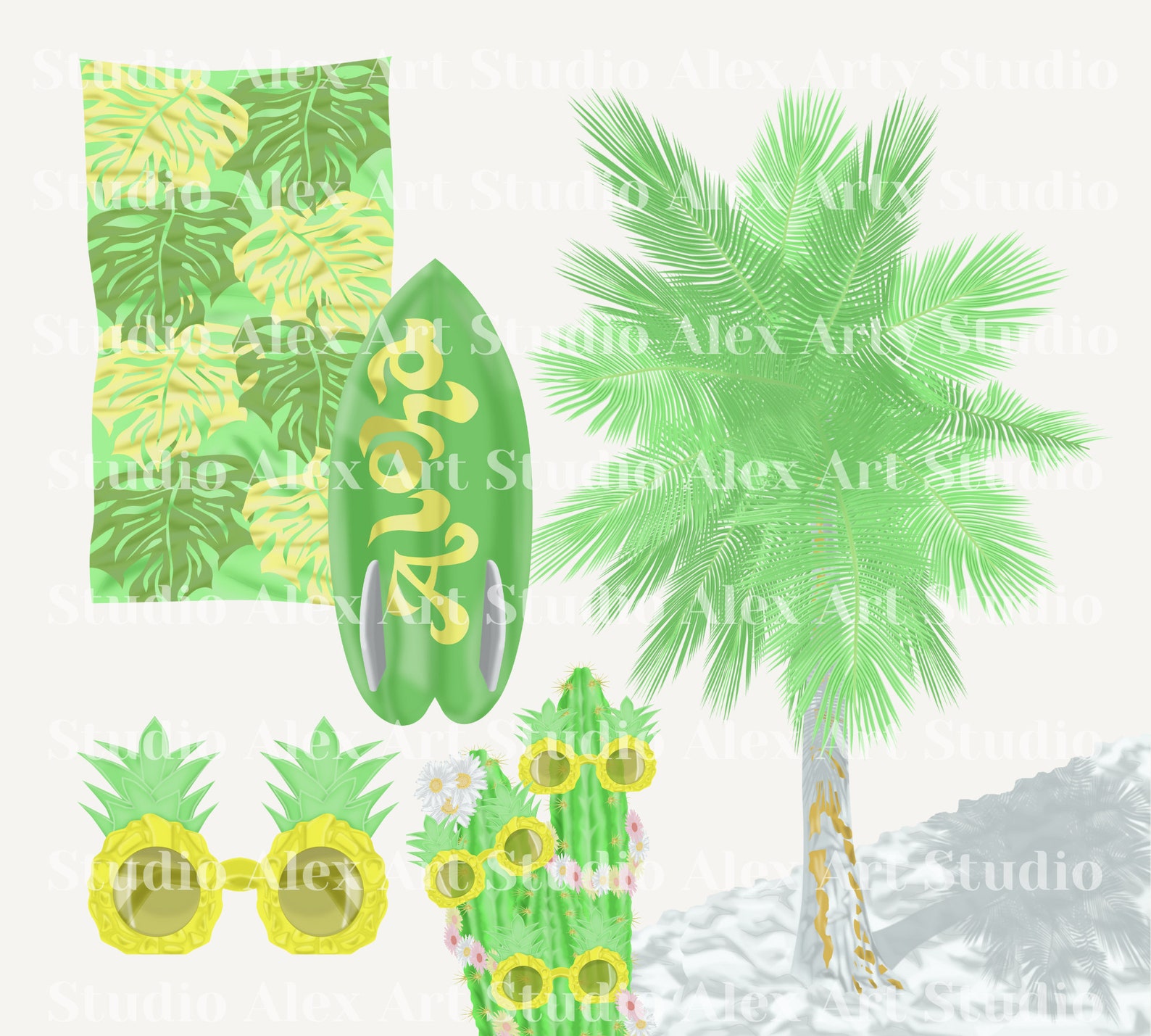 Beach Clipart, Summer Clip Art, Vacation Clip Art, Summer Stickers ...
