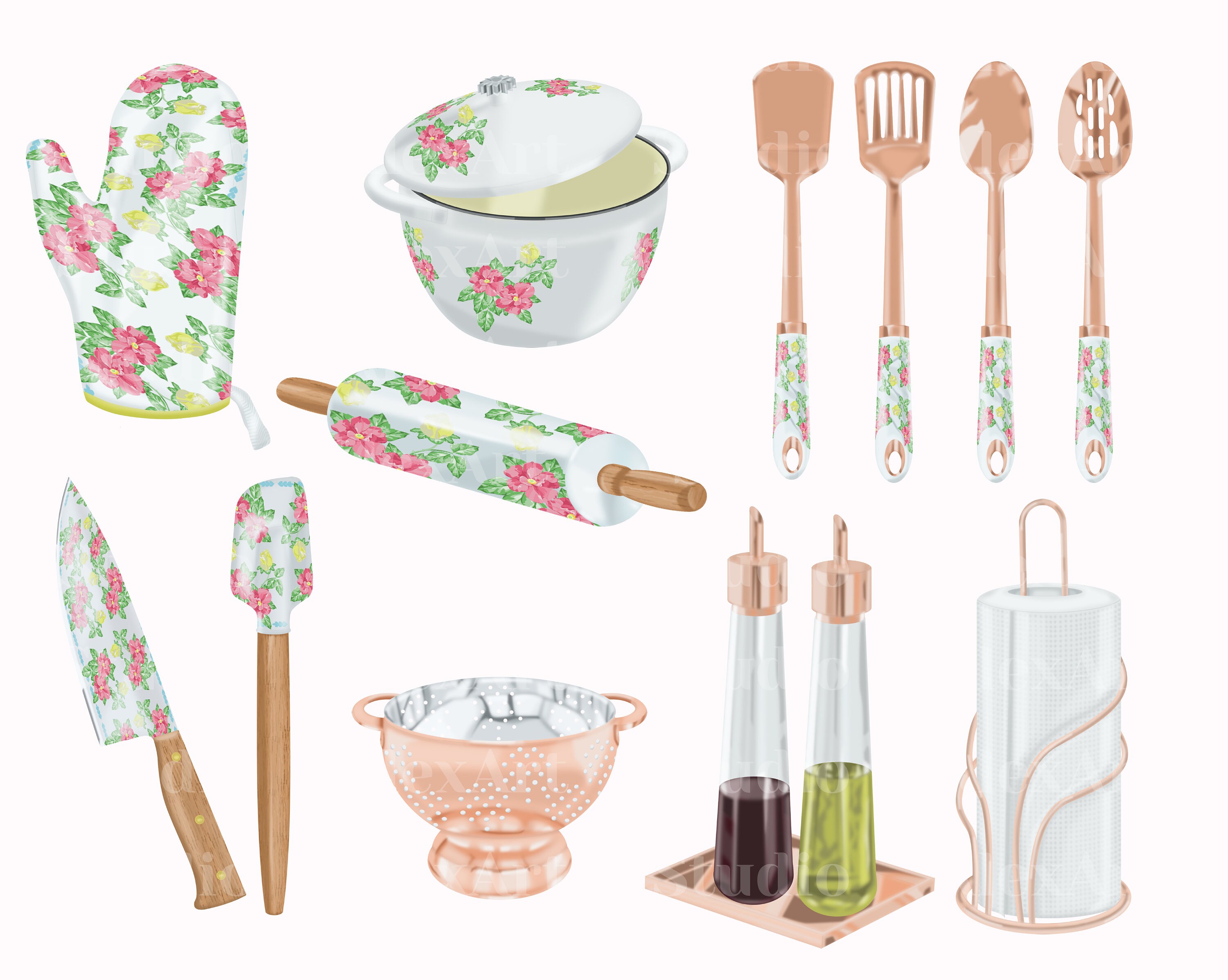 Kitchen Clipart Baking Clipart Retro Kitchen Utensils Cooking Clipart ...