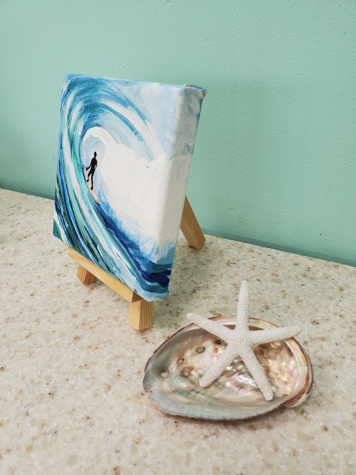 Mini Handpainted Surfer - Etsy