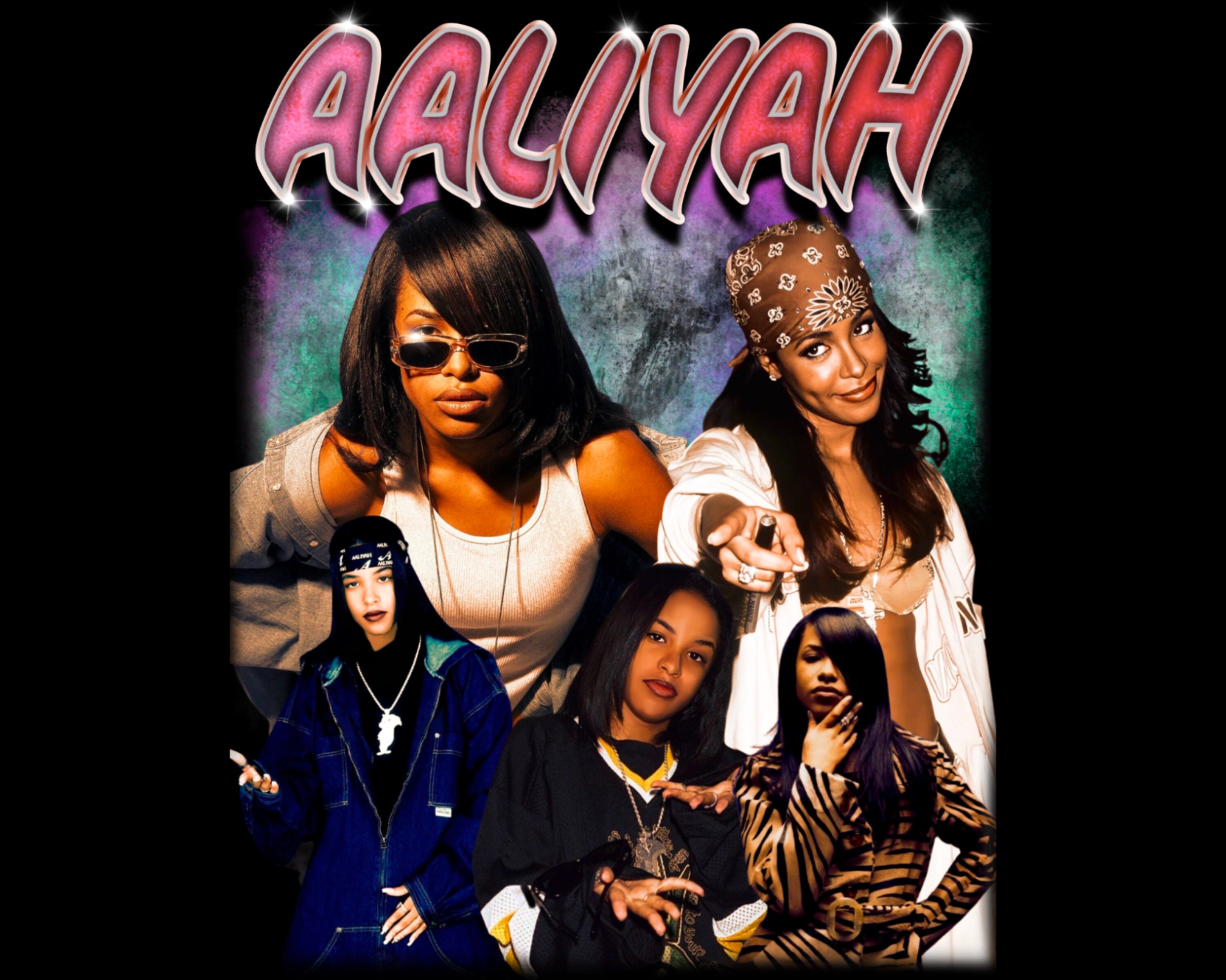 Aaliyah Png T-shirt Design Bootleg Tees Design Ready to - Etsy