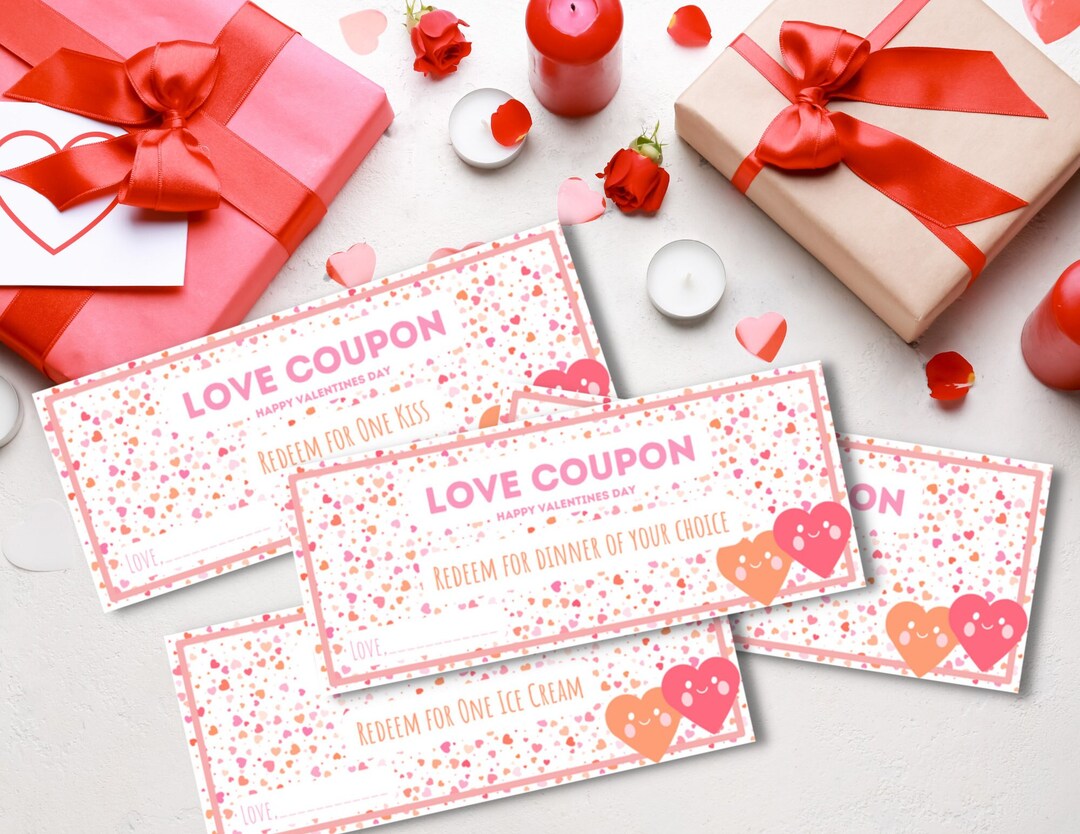 Printable Valentines Day Coupons, Valentines Day Coupons for Kids ...