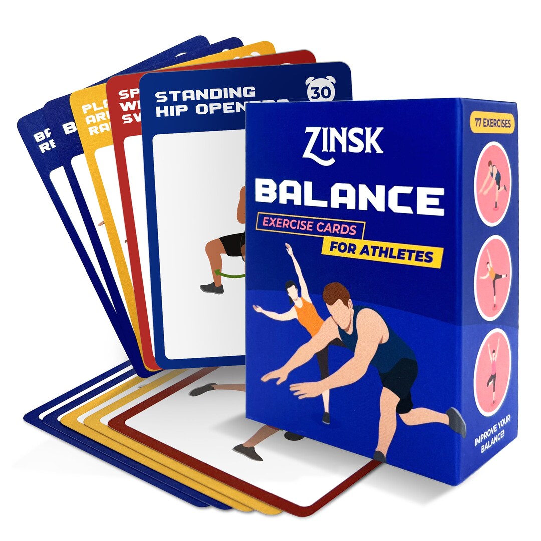 Balance Exercise Cards for Athletes 75 Workout Cards to Help Build Core ...