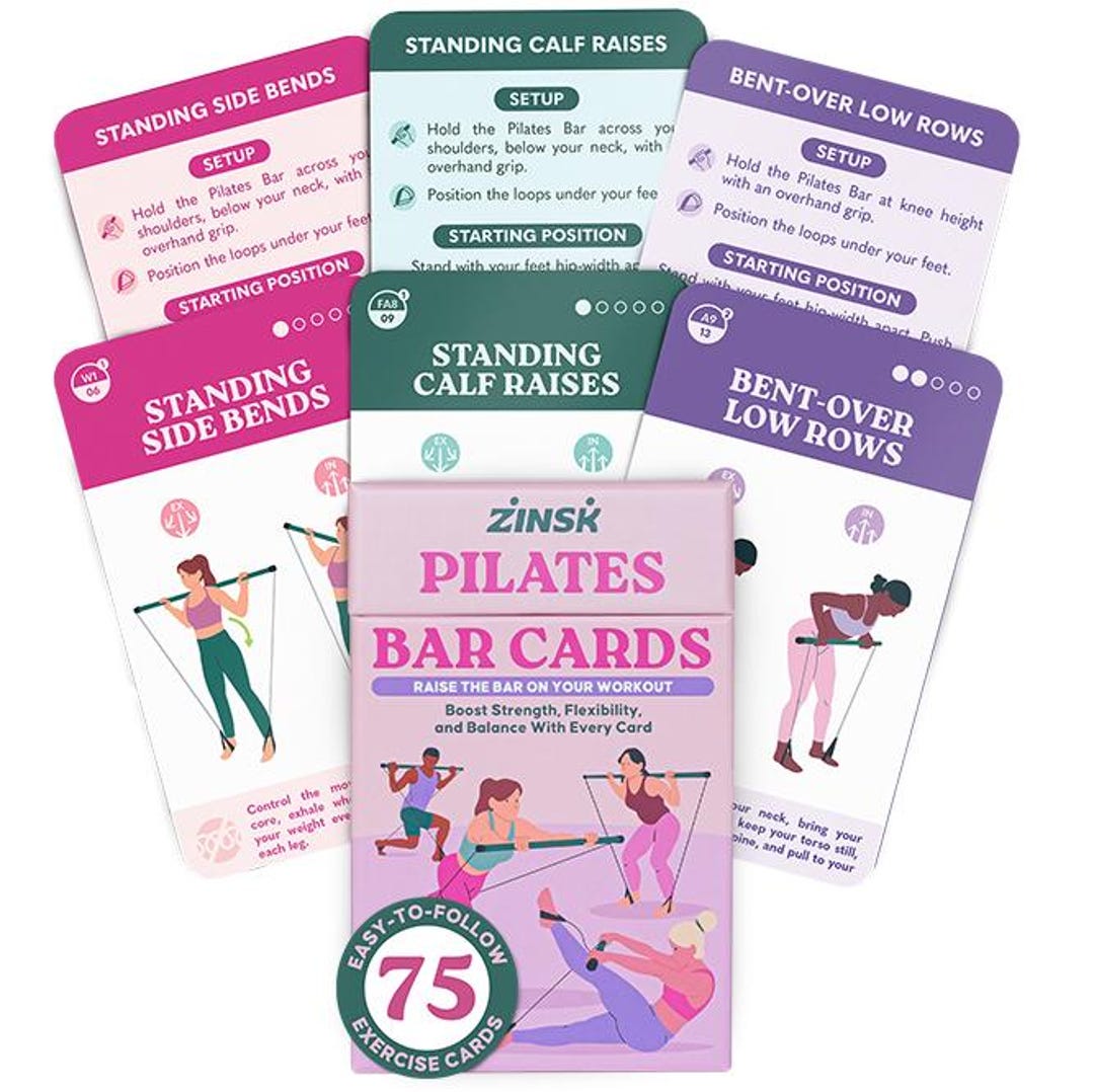75 Pilates Bar Exercise Cards – Full-body Pilates Bar Home Workouts for ...