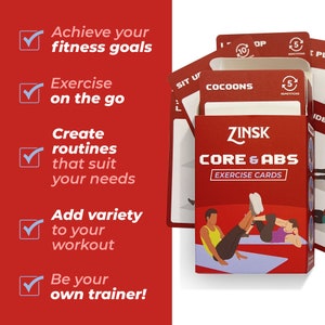 Abs and Core Exercise Cards – 75+ Workout Cards to Help Build Core ...