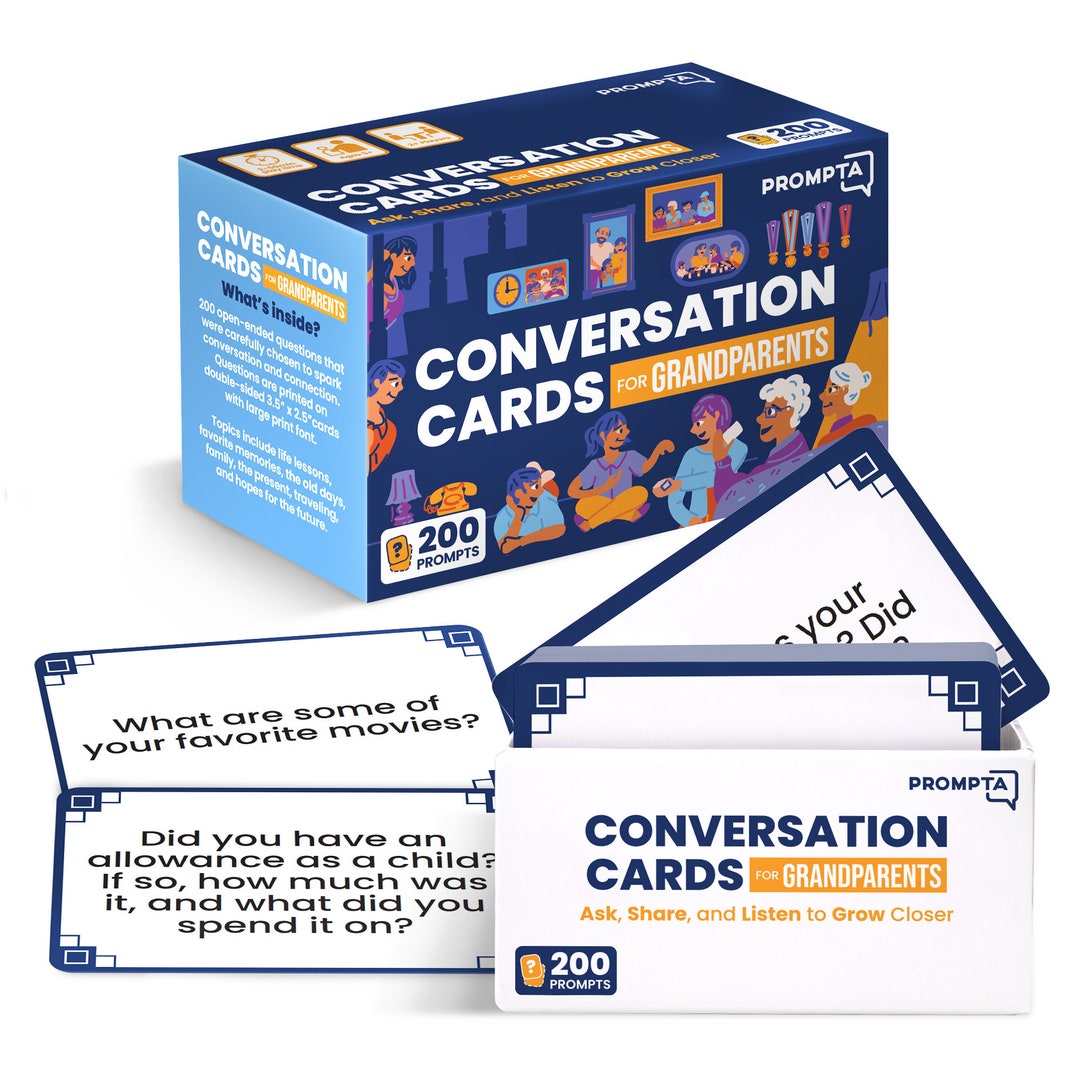 Grandparents Conversation Starter Cards – Gifts for Grandparents ...