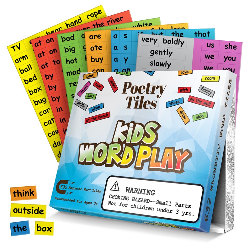Poetry Tiles 632 Piece Kids Word Play Kit Explore Reading - Etsy