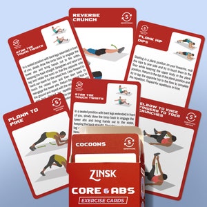 Abs and Core Exercise Cards – 75+ Workout Cards to Help Build Core ...
