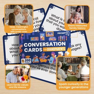 Grandparents Conversation Starter Cards – Gifts for Grandparents ...