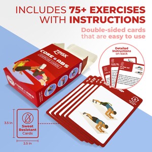 Abs and Core Exercise Cards – 75+ Workout Cards to Help Build Core ...