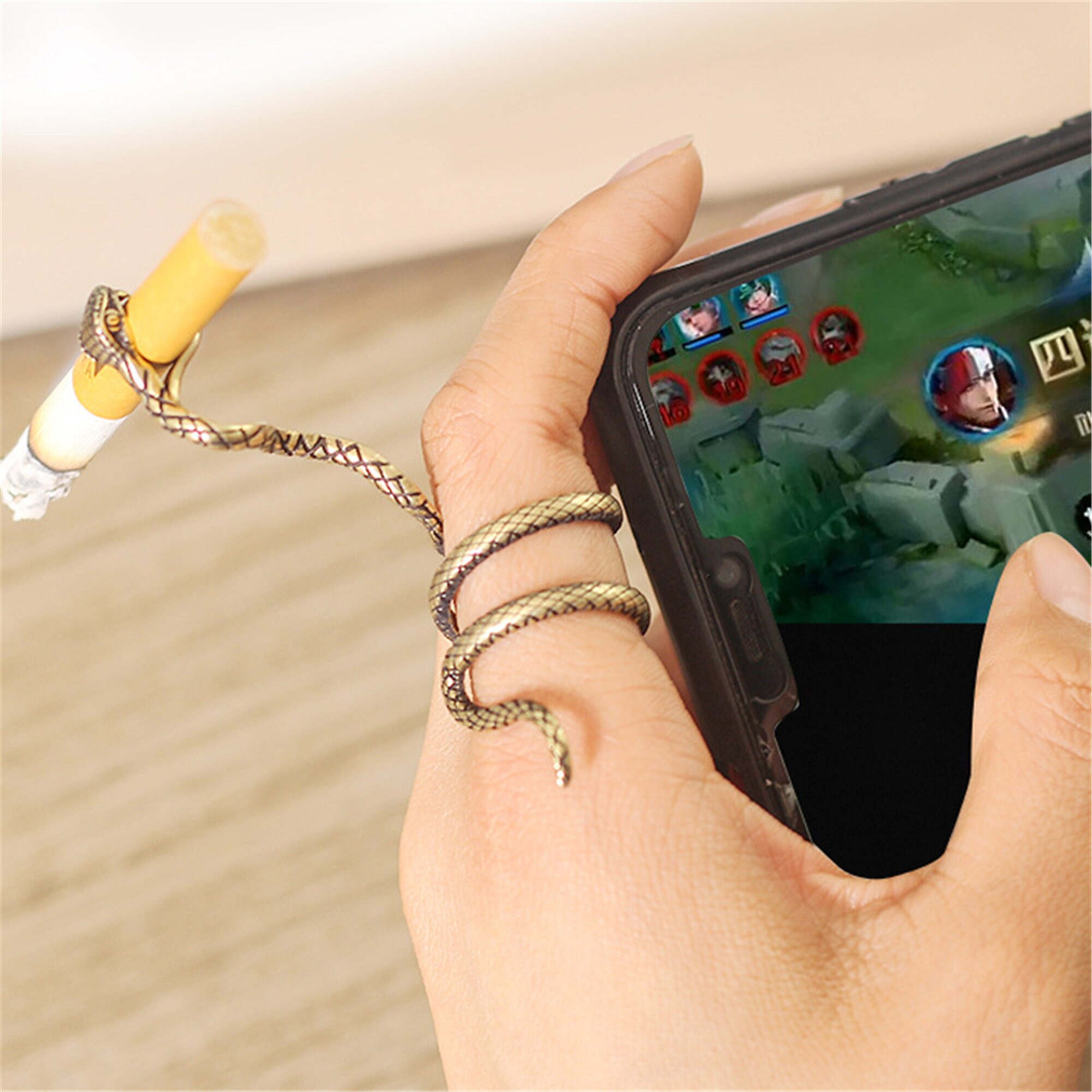 Snake Smoke Frame Ring Smoking Ring Adjustable Ring - Etsy