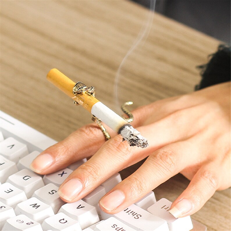 Snake Smoke Frame Ring Smoking Ring Adjustable Ring - Etsy