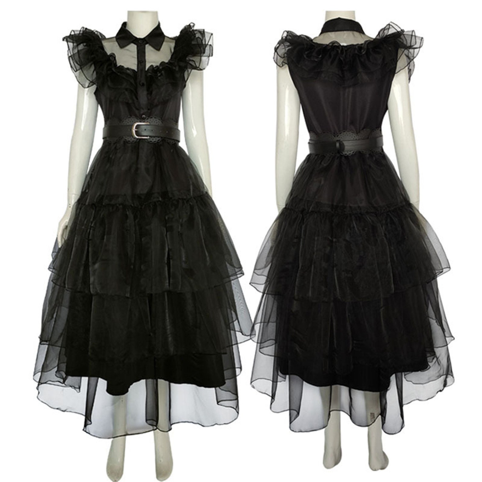 Wednesday Raven Dance Dress Black Full Dress Cosplay - Etsy