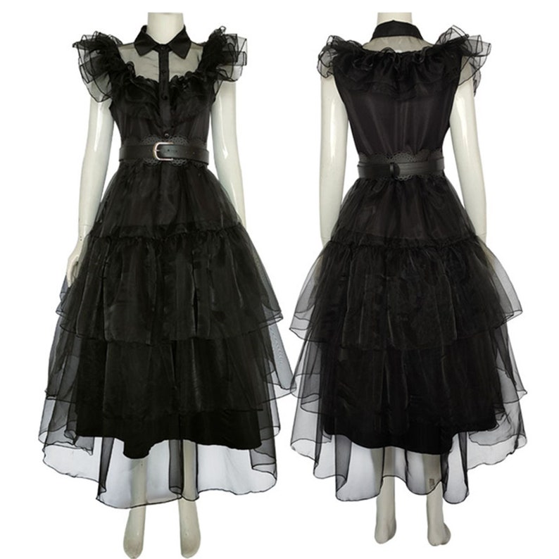 Wednesday Raven Dance Dress Black Full Dress Cosplay - Etsy