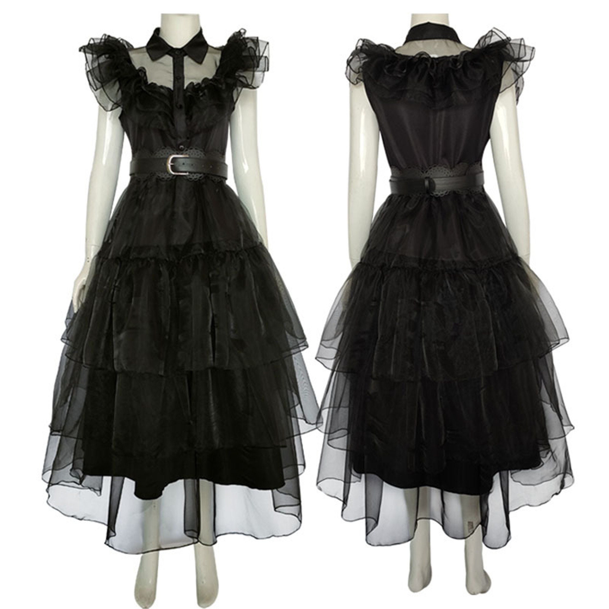 Wednesday Raven Dance Dress Black Full Dress Cosplay - Etsy