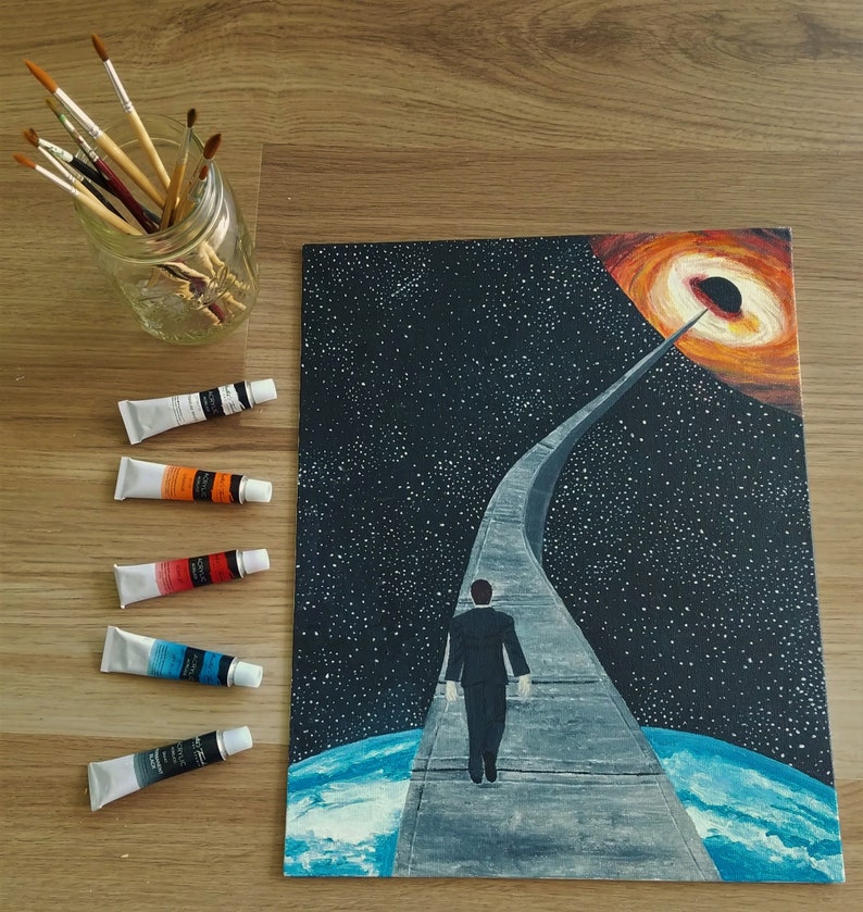 Space Travel Painting Art Print, Universe Wall Art, Planet Space Home ...