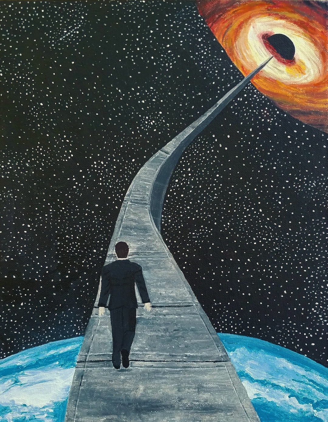 Space Travel Painting Art Print, Universe Wall Art, Planet Space Home ...