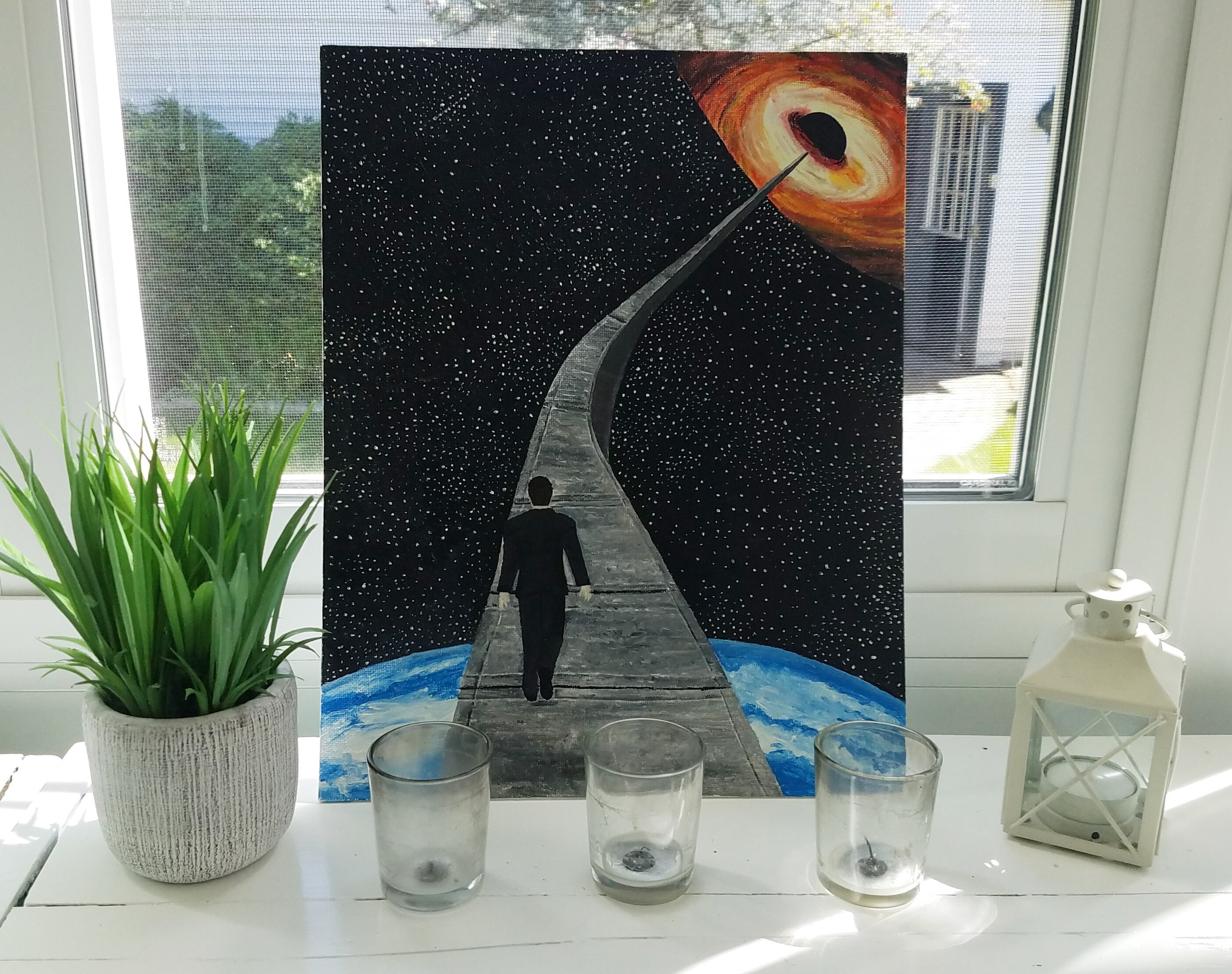 Space Travel Painting Art Print, Universe Wall Art, Planet Space Home ...