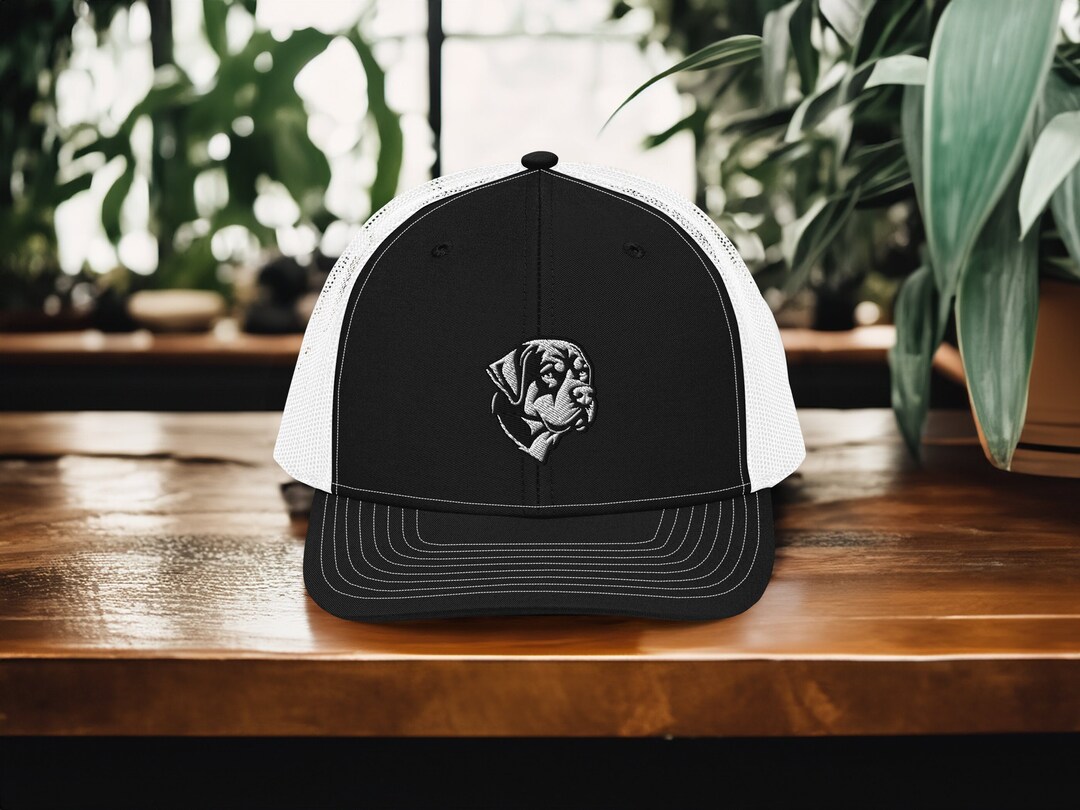 Rottweiler Embroidered Trucker Cap, Rottie Mesh Back Curved Brim ...