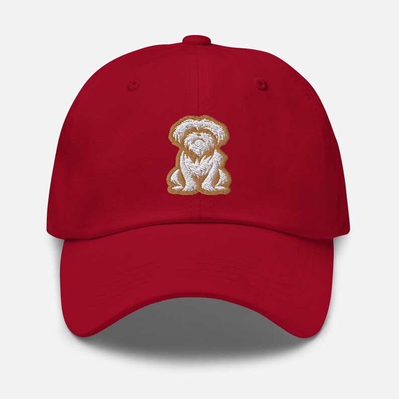 Shih Tzu Style: Embroidered Adjustable Dad Hat W/ Unique Dog Emblem, Baseball Cap Gift for Puppy ...