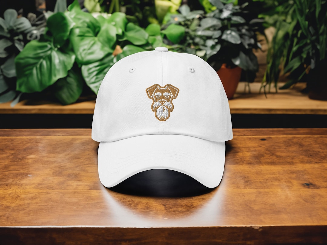 Schnauzer Embroidered Dad Hat, Dog Adjustable Baseball Cap, Unique Gift ...