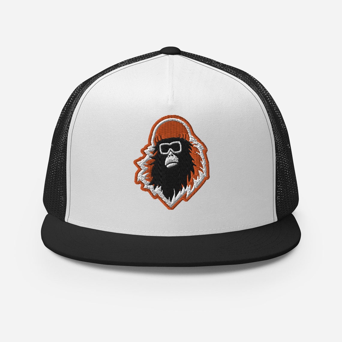 Sasquatch Swagger Trucker Cap, Embroidered Bigfoot Adjustable Flat Brim ...