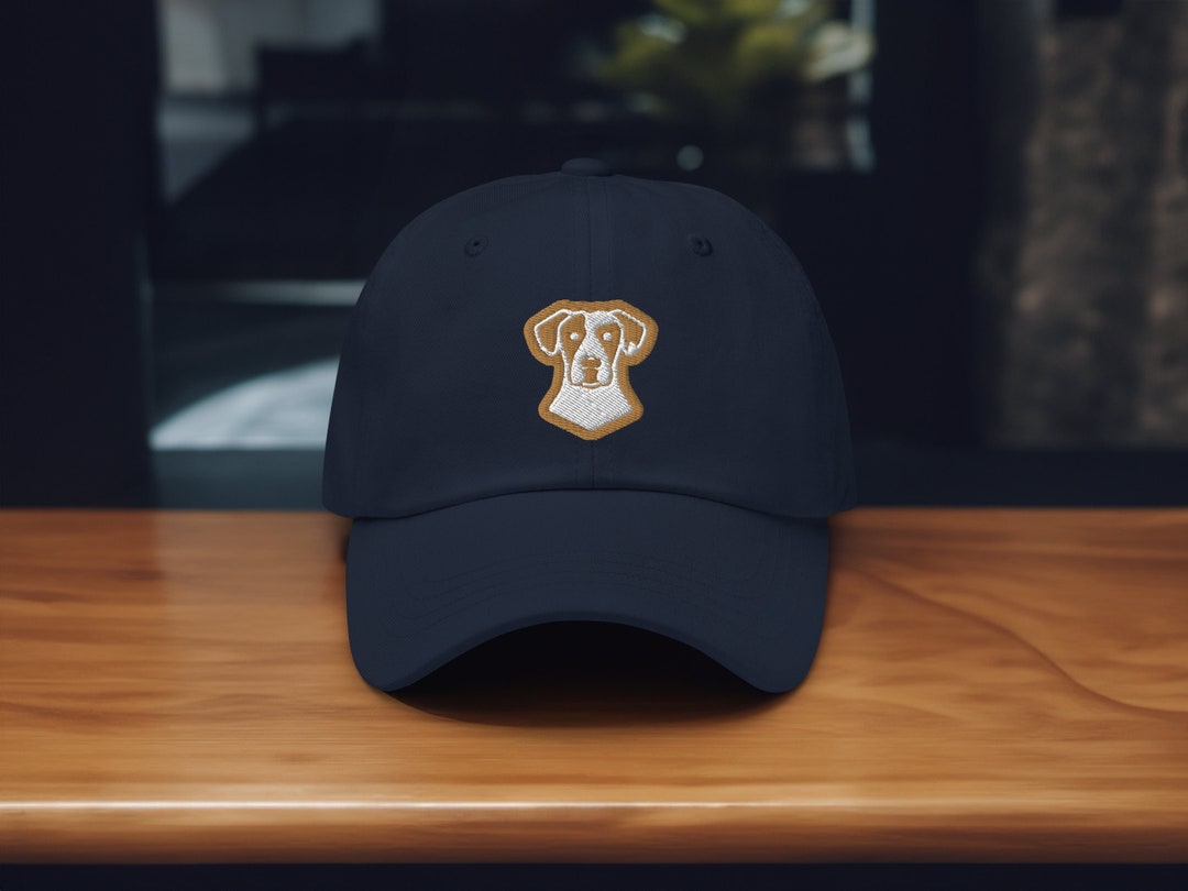 Great Dane Dad Hat, Gold and White Embroidered Dog Adjustable Baseball ...