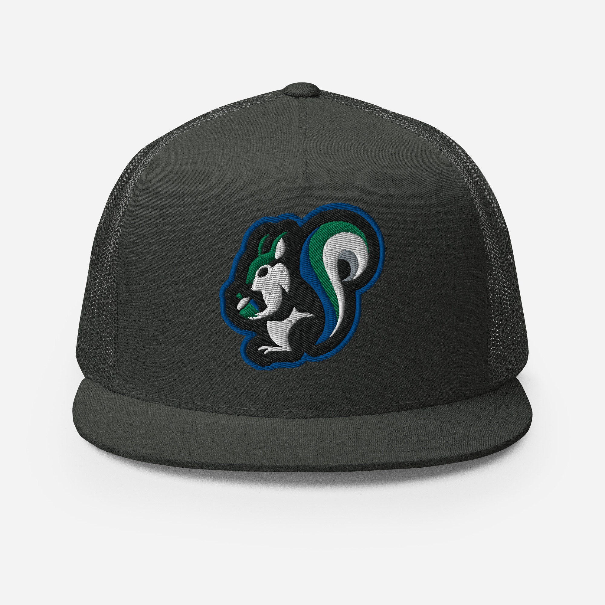 Raleigh Squirrel Trucker Hat, Oak City Embroidered Snapback Baseball ...