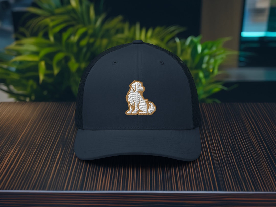 Golden Retriever Trucker Cap, Embroidered Dog Adjustable Baseball Hat ...