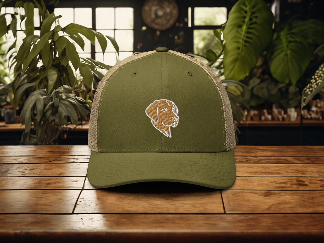 Labrador Retriever Trucker Cap, Lab Dog Embroidered Fabric Baseball Cap ...