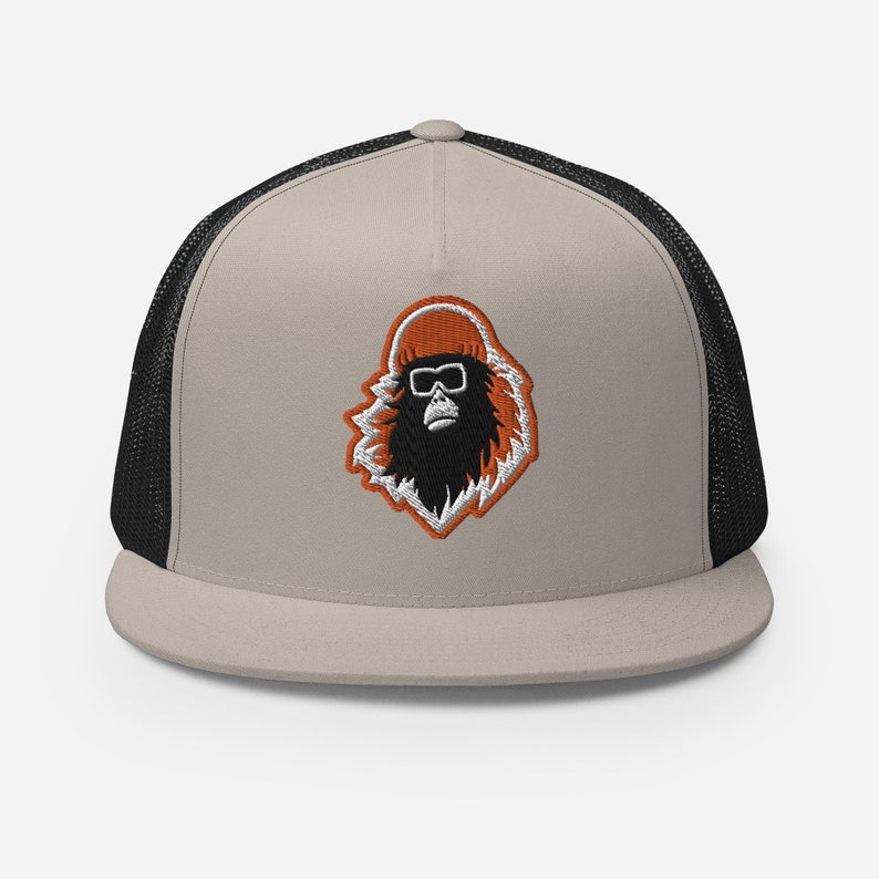 Sasquatch Swagger Trucker Cap, Embroidered Bigfoot Adjustable Flat Brim ...