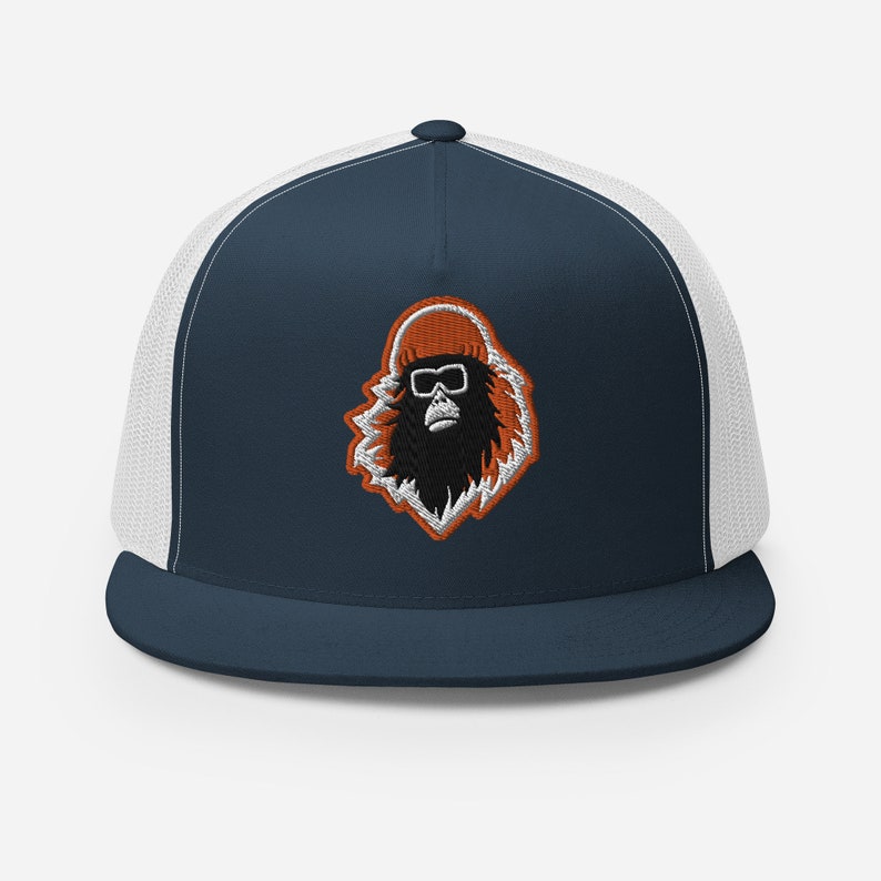 Sasquatch Swagger Trucker Cap, Embroidered Bigfoot Adjustable Flat Brim ...