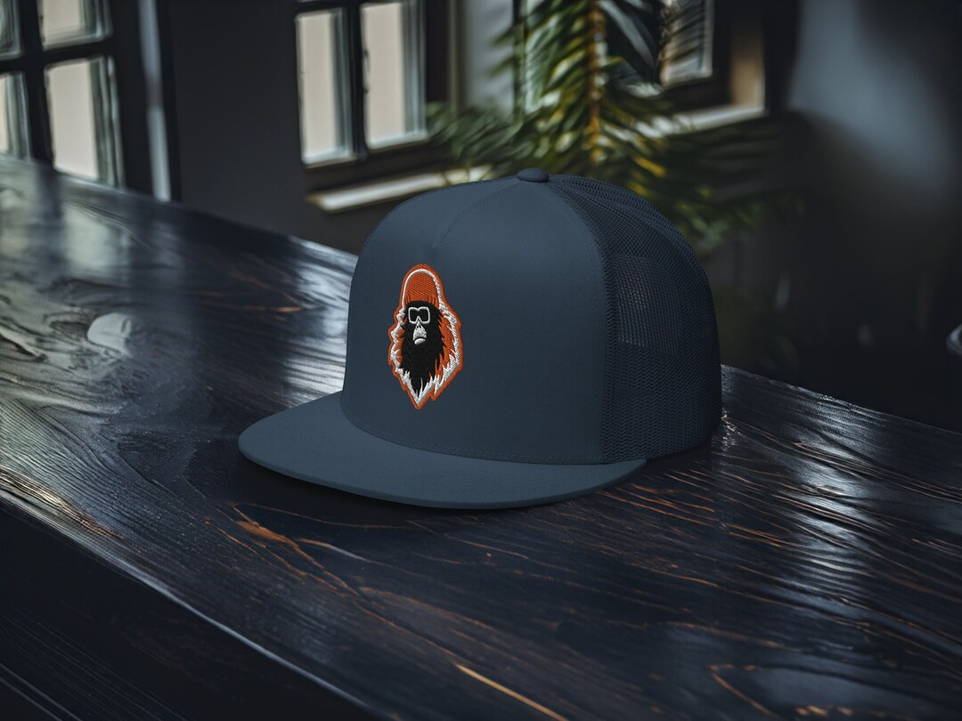 Sasquatch Swagger Trucker Cap, Embroidered Bigfoot Adjustable Flat Brim ...