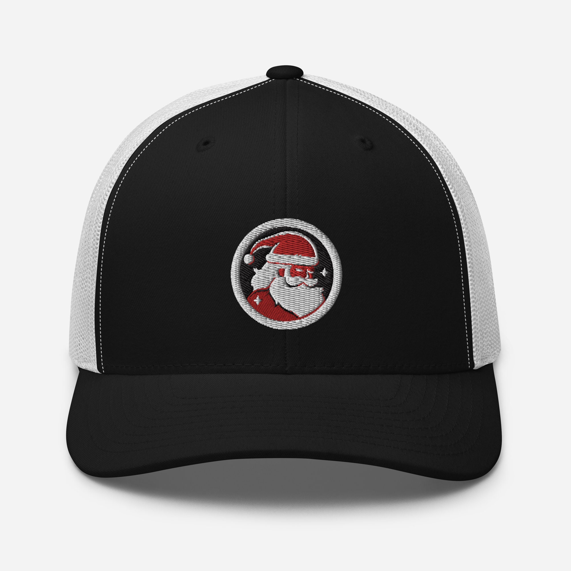 Santa Claus Embroidered Trucker Hat, Holiday Christmas Cap, Kris ...