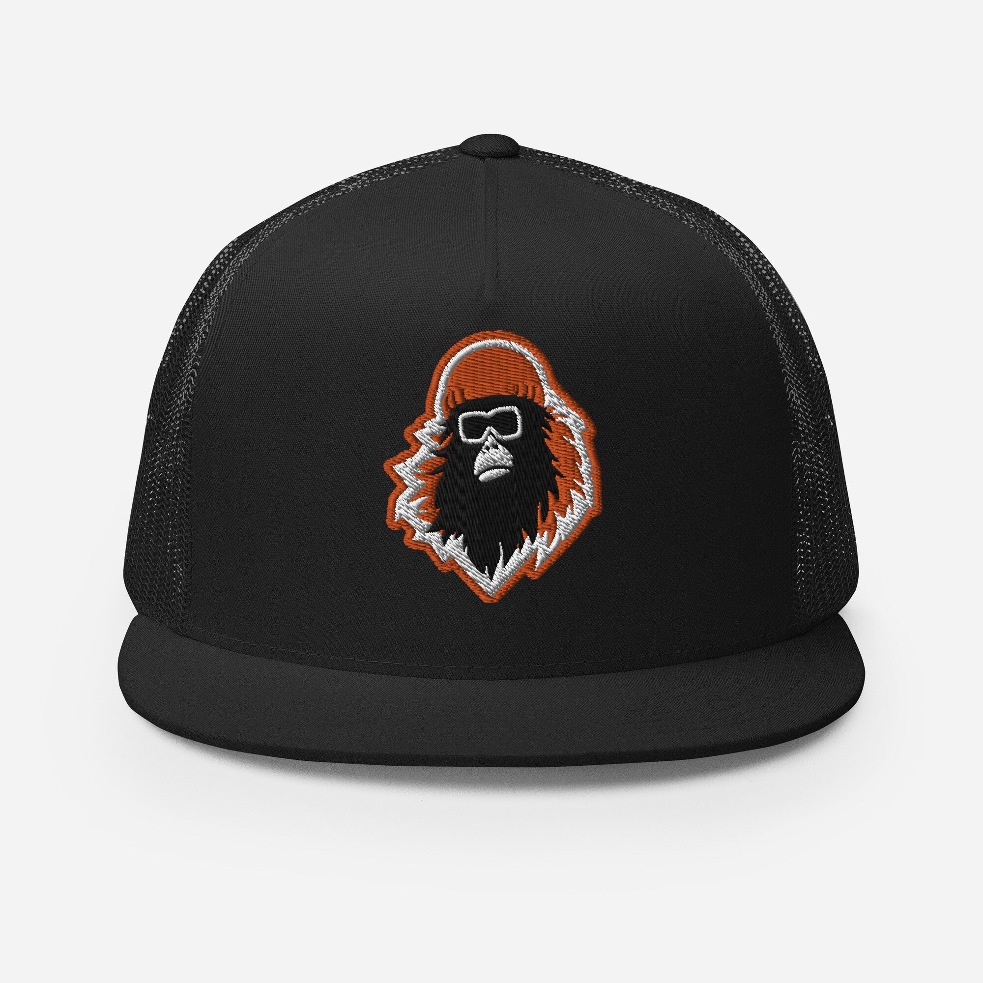 Sasquatch Swagger Trucker Cap, Embroidered Bigfoot Adjustable Flat Brim ...