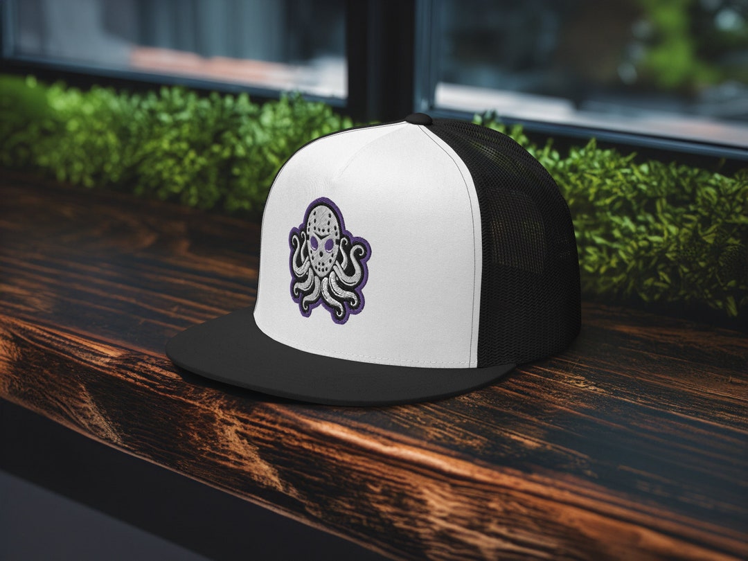 Octo Goalie Trucker Cap, Octopus Hockey Embroidered Adjustable Baseball ...