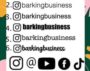 Tiktok Handle Sticker - Etsy