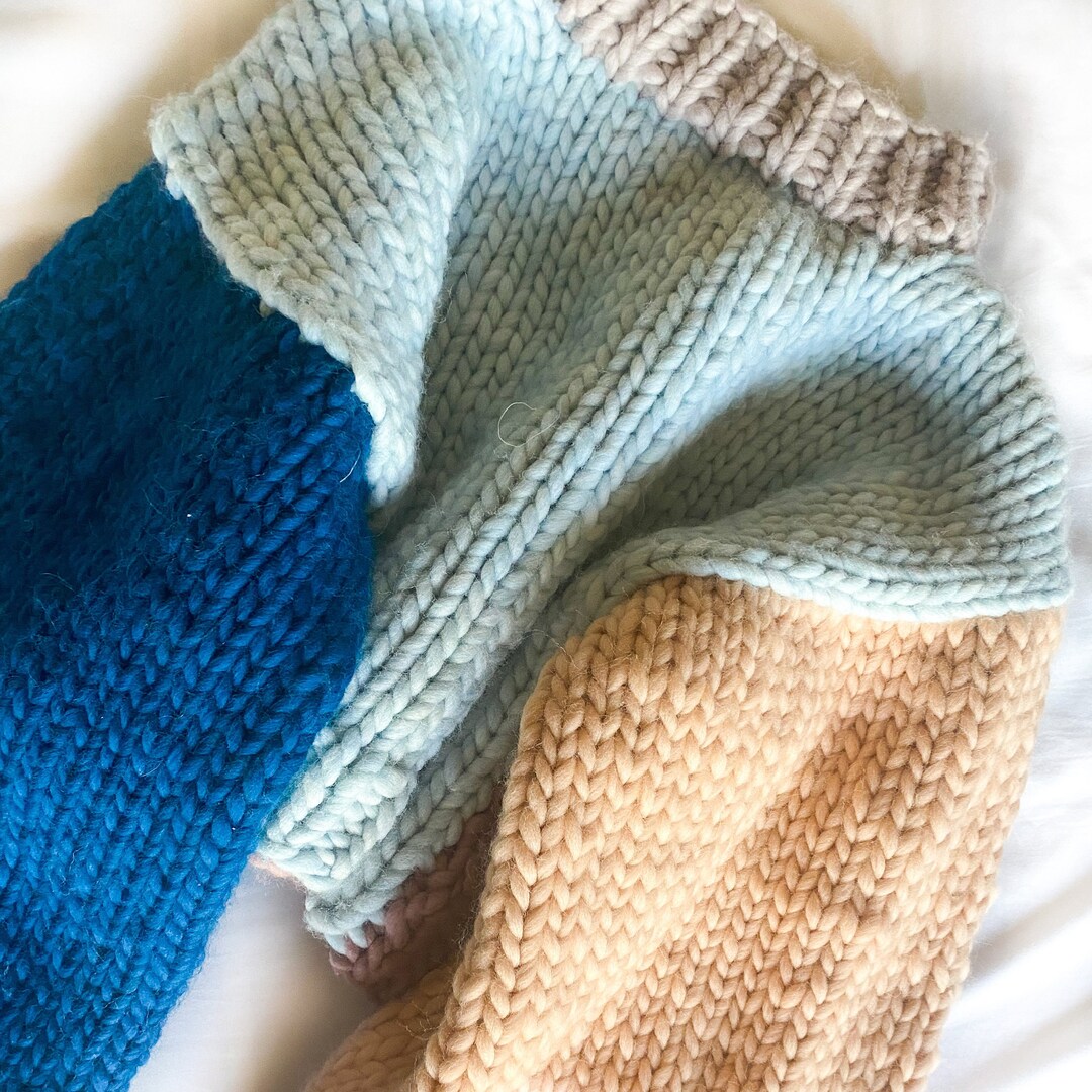 Block Party Sweater: Beginner Friendly Chunky Cropped Knitting Pattern ...