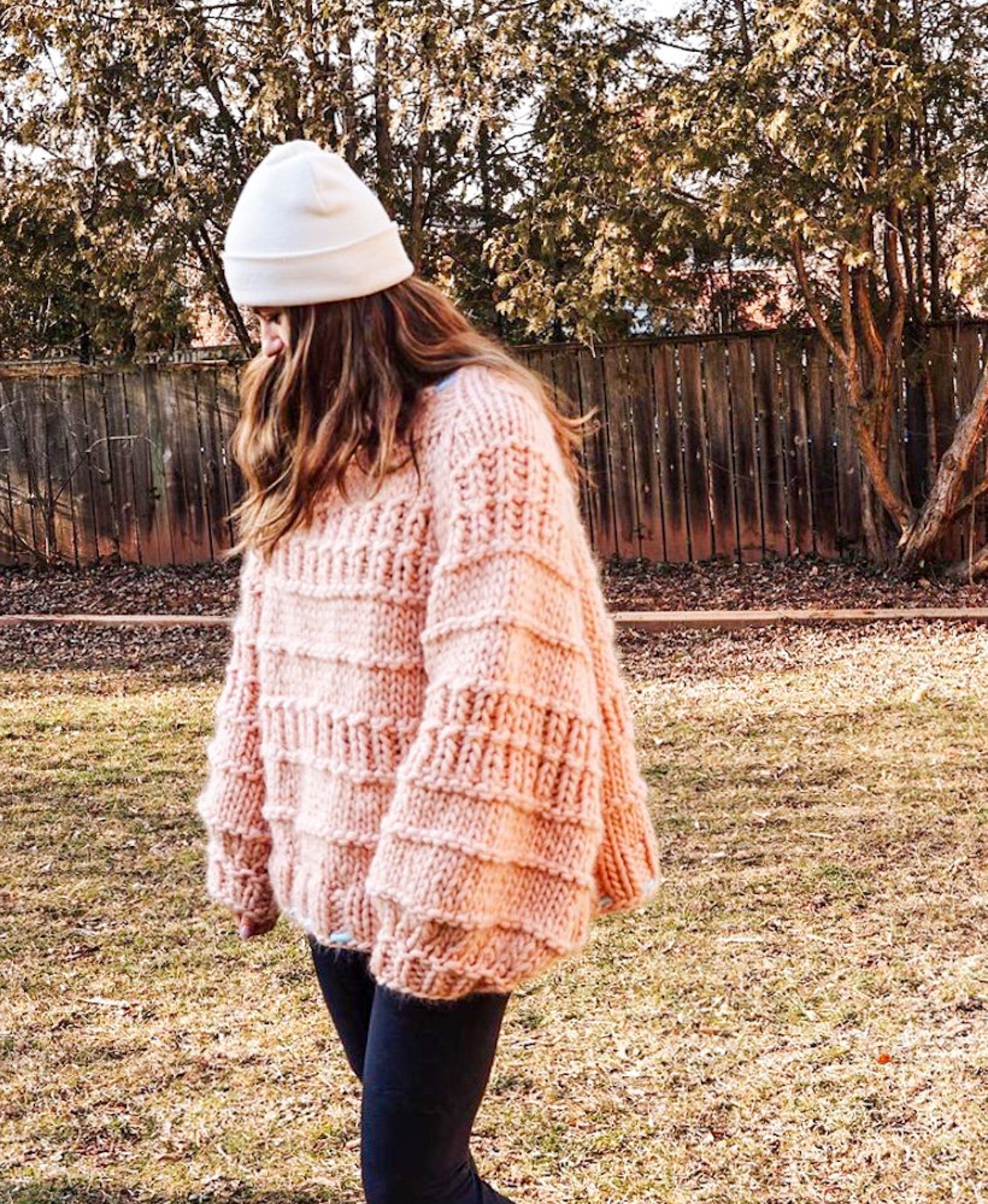 Knitting Pattern: JESS SWEATER chunky textured slight | Etsy