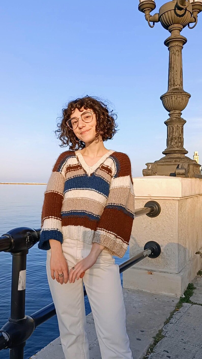 Louise Sweater Knitted Sweater Light Weight Digital - Etsy