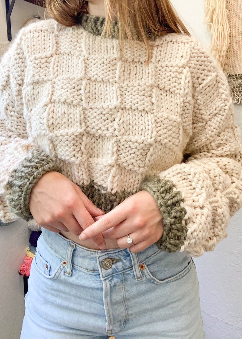 CHECK MATE SWEATER Knitting Pattern Sweater Pattern - Etsy