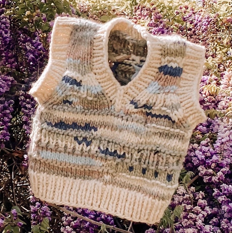CHARLIE VEST Pattern Knitted Vest Beginner Friendly - Etsy