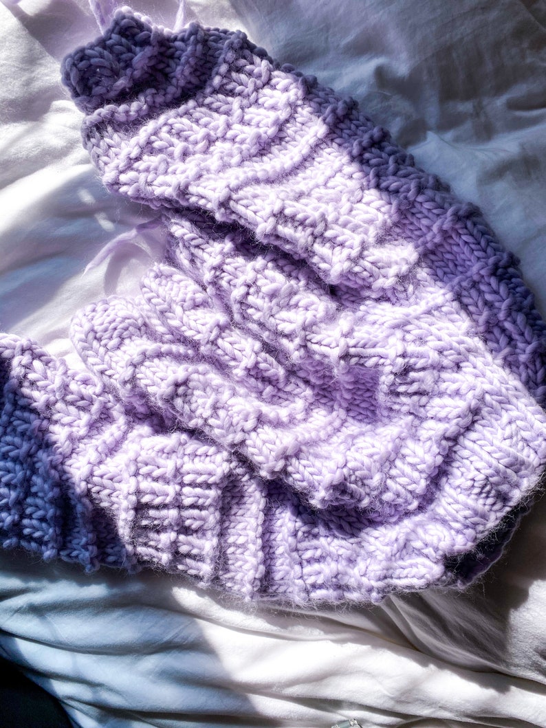 Knitting Pattern: JESS SWEATER Chunky Textured Slight - Etsy