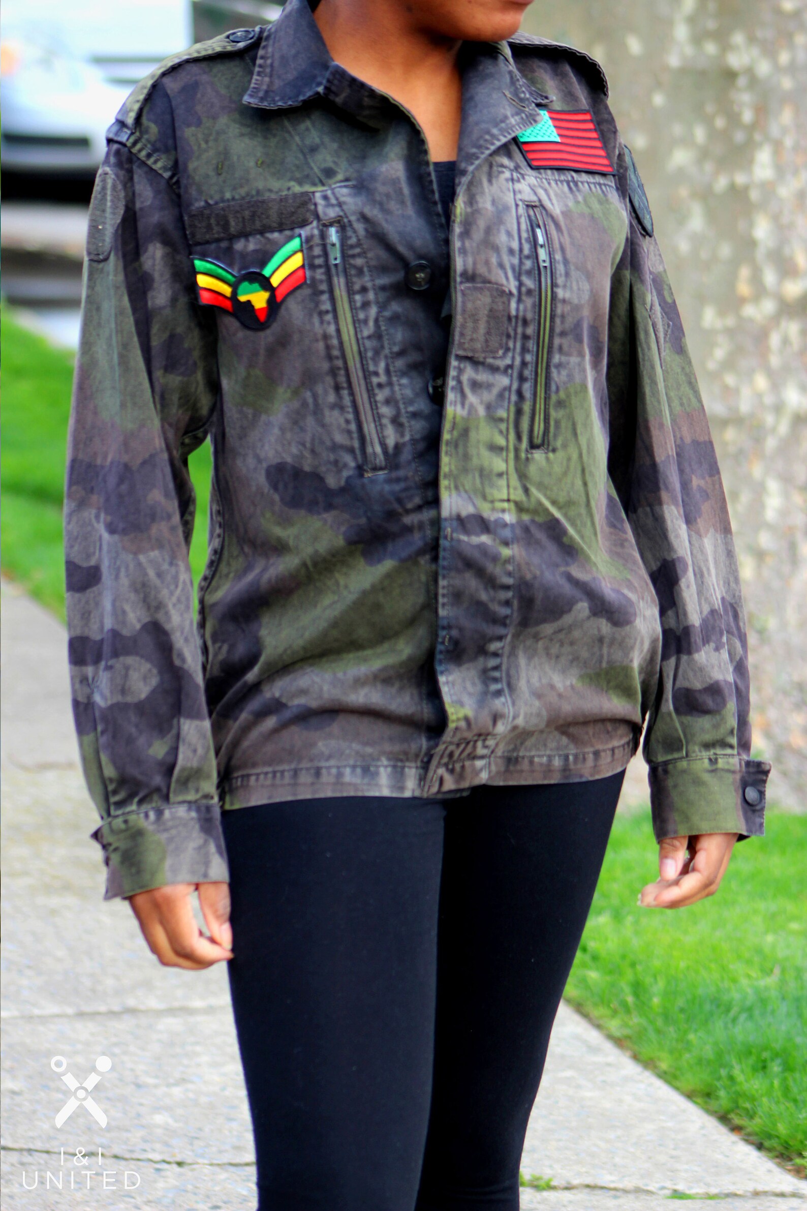 Military Jacket Authentic Military Jacket Upcycled Positive Vibes ...