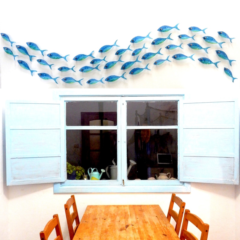 Blue Fish Wall Art - Etsy